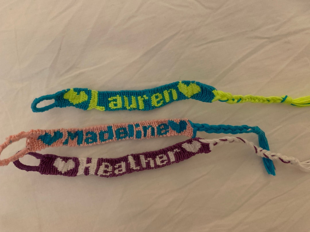 Name and NEDA Friendship Bracelets - Etsy