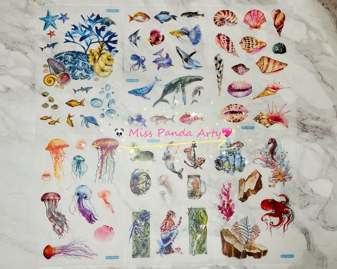 Pre-Cut Dreamy Sticker 6 Sheets Best Wishes Seaworld | Etsy