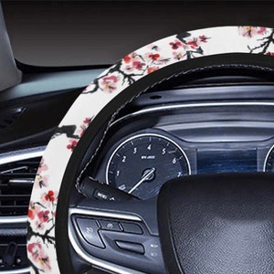 Wheel Cover for Car, Sakura Blossom, Steering Wheel Cover, White Pink ...