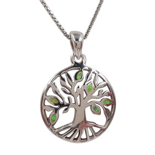 Double Sided Tree of Life Silver Pendant Necklace Family Tree - Etsy