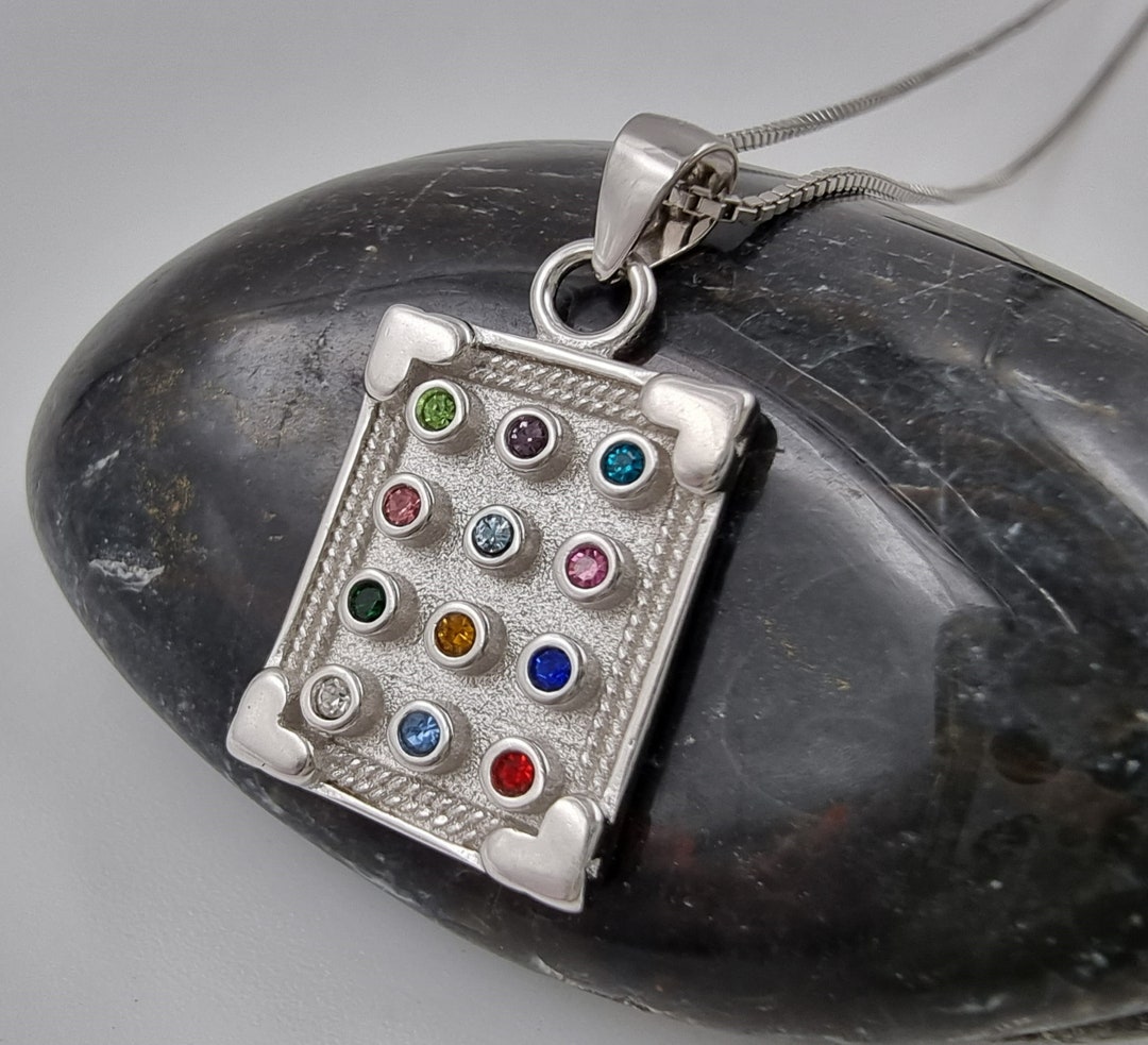 12 Tribes of Israel High Priest Breastplate Necklace 925 Sterling ...