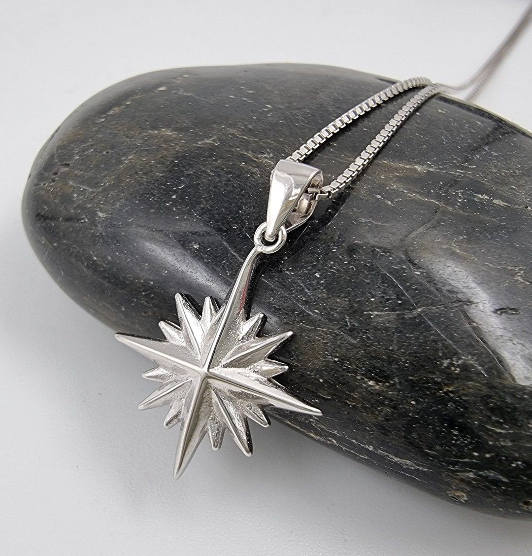 925 Sterling Silver Star of Bethlehem Pendant Good Luck Charm North ...