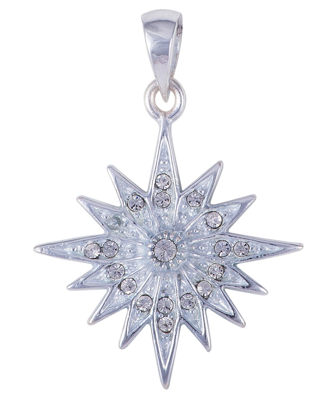 Bethlehem Star Necklace 925 Sterling Silver Chain Cubic Zirconia Good ...