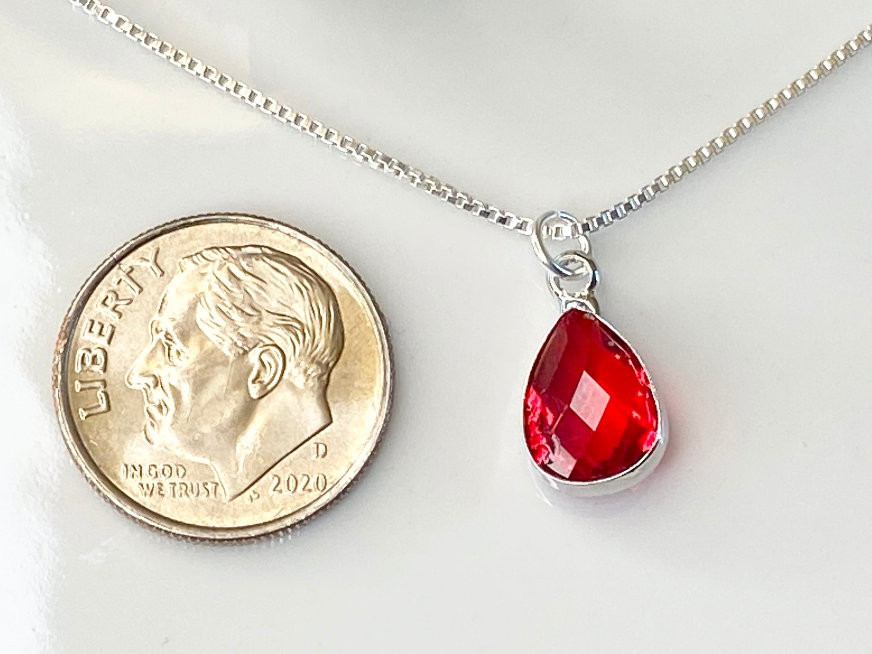 July Birthstone Necklace July Birthday Necklace Ruby | Etsy