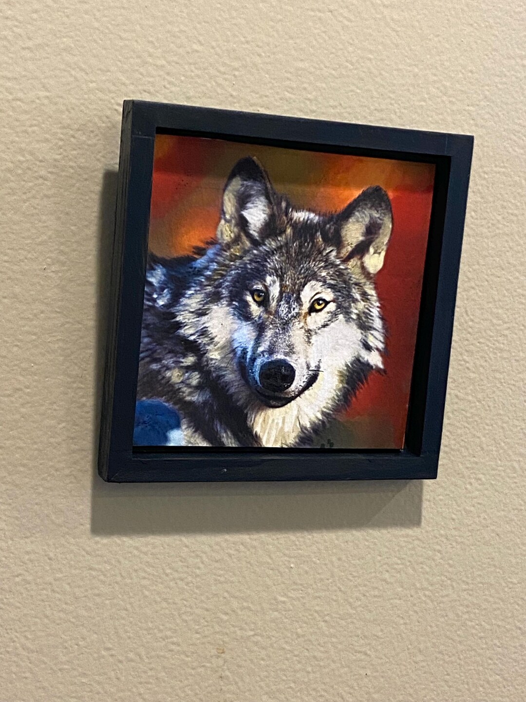 Wolf Connection Framed Painting - Etsy