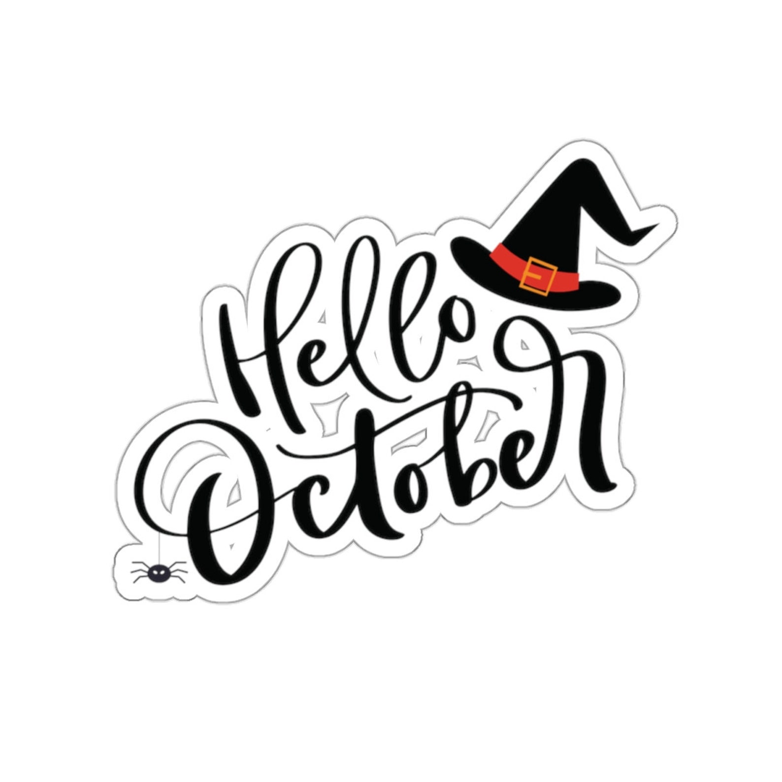 Hello October Sticker Halloween Kiss Cut Sticker October Stickers for ...