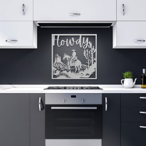 Howdy Metal Sign Gift for New Home Western Decor Outdoor Western Metal ...