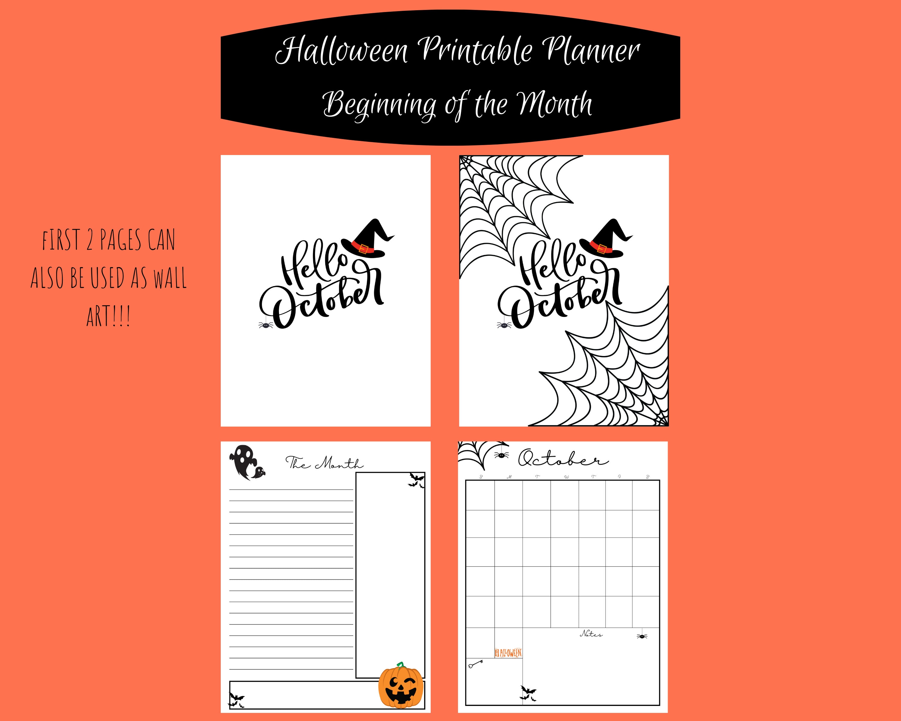 October/printable Halloween Planner/halloween/october/calendar/planner ...