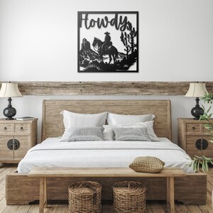 Howdy Metal Sign Gift for New Home Western Decor Outdoor Western Metal ...
