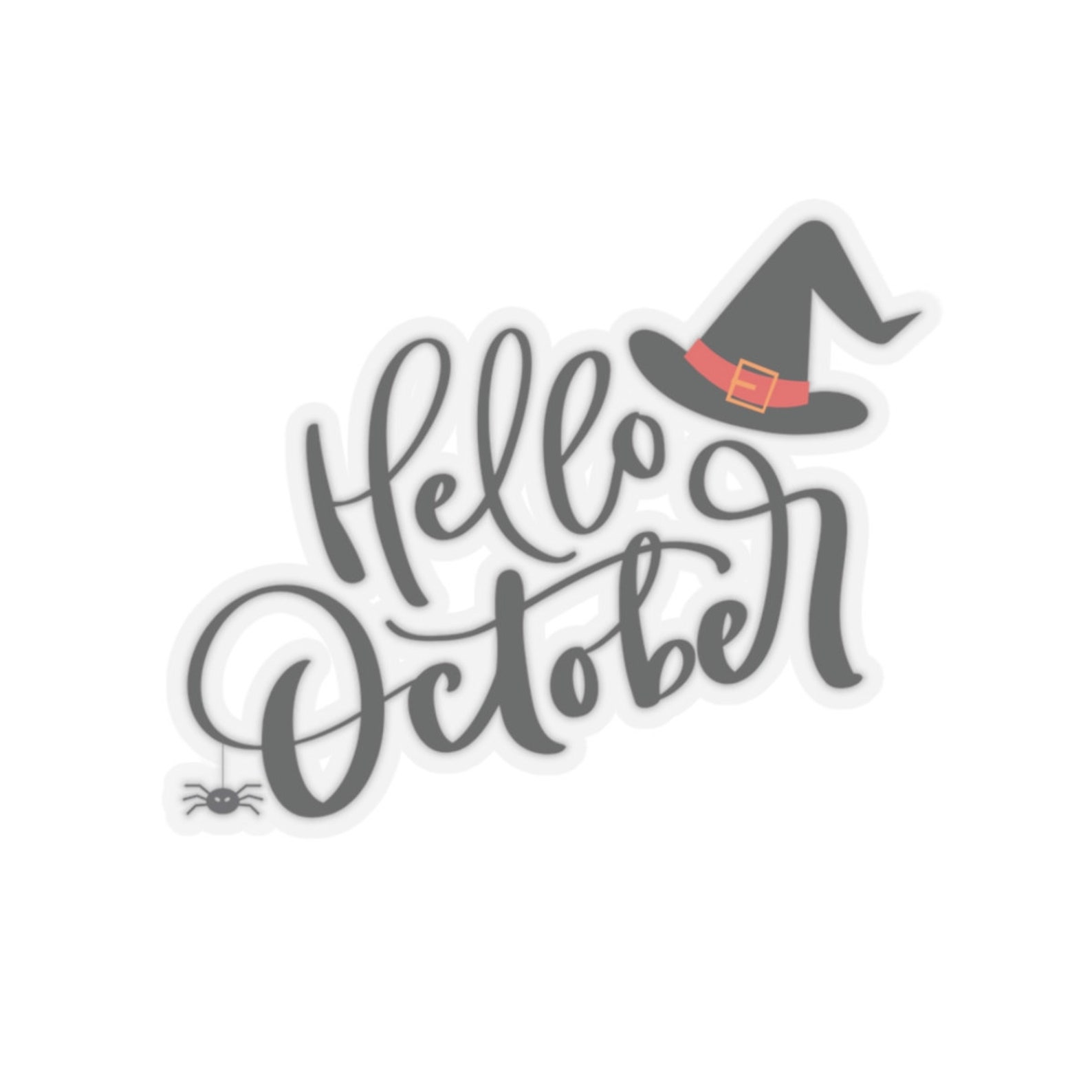 Hello October Sticker Halloween Kiss Cut Sticker October Stickers for ...