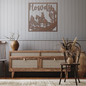 Howdy Metal Sign Gift for New Home Western Decor Outdoor Western Metal ...