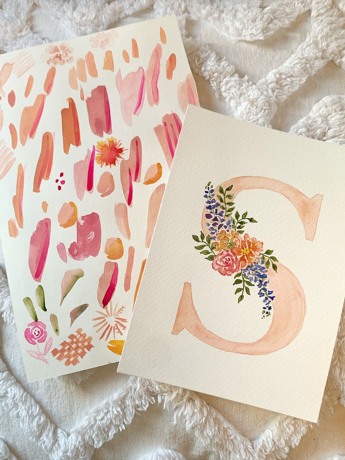 Floral Monogram S, Floral Letter S, Nursery Decor Monogram, Nursery ...