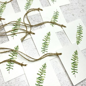 Set of 10 Watercolor Fern Gift Tags - Etsy