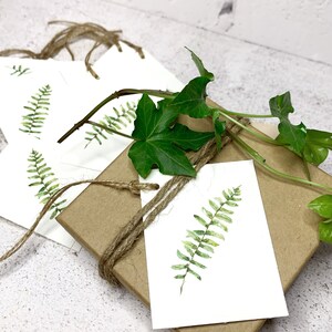 Set of 10 Watercolor Fern Gift Tags - Etsy