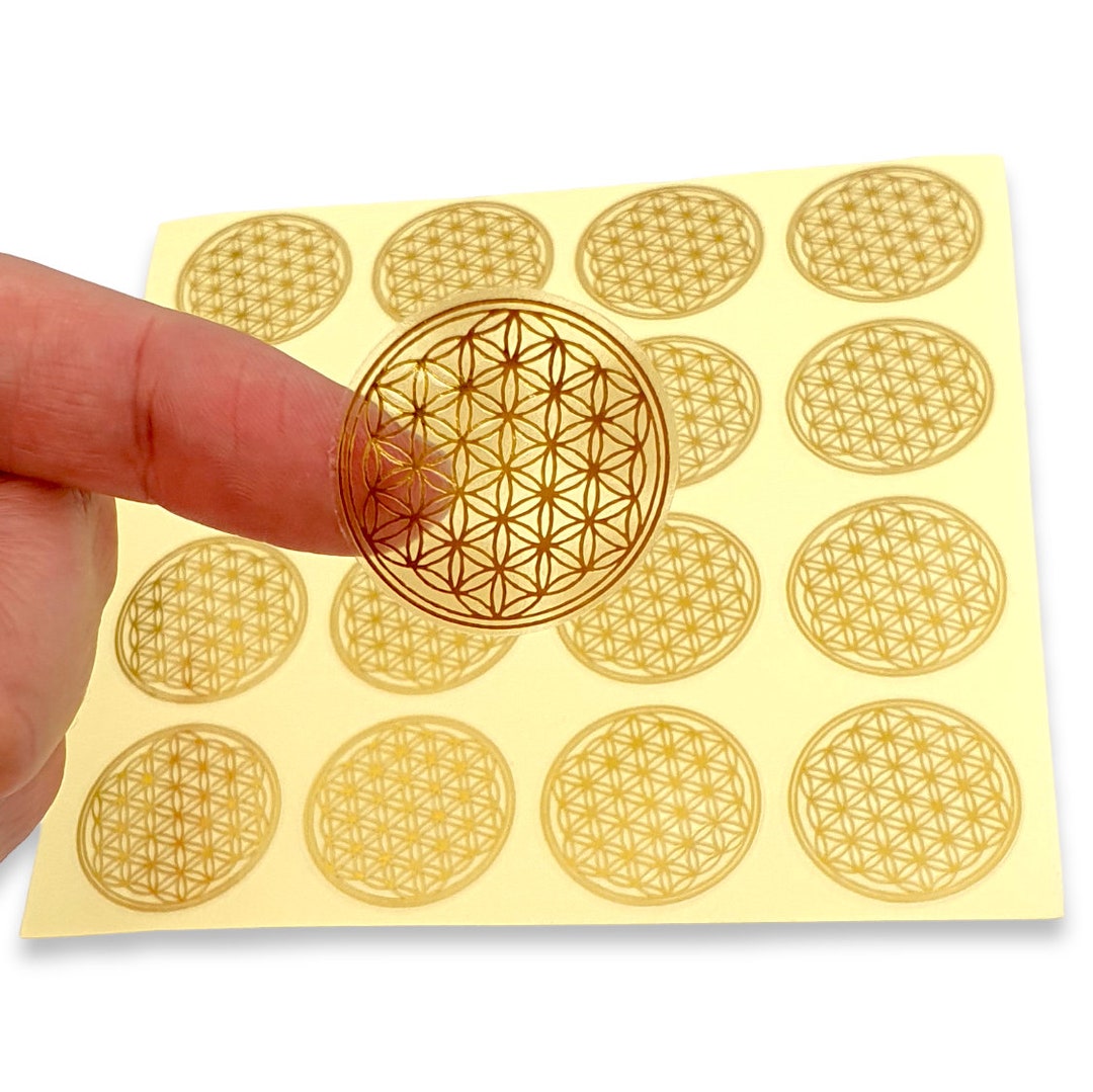Flower of Life Set of 50 Stickers Gold Color Sticker 3CM - Etsy