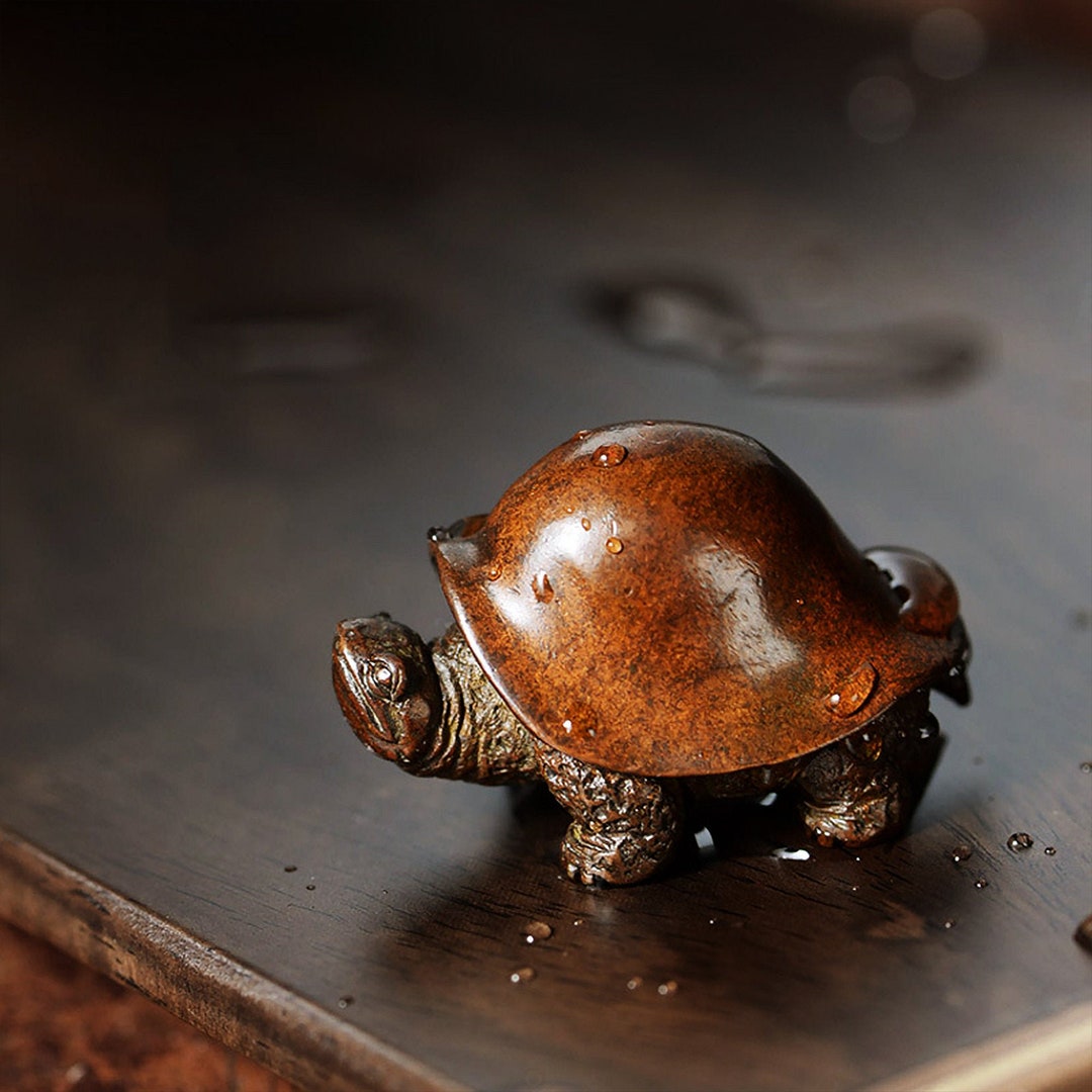 Brass Tortoise Statue Sculpture Decoration Kung Fu Tea Pet - Etsy