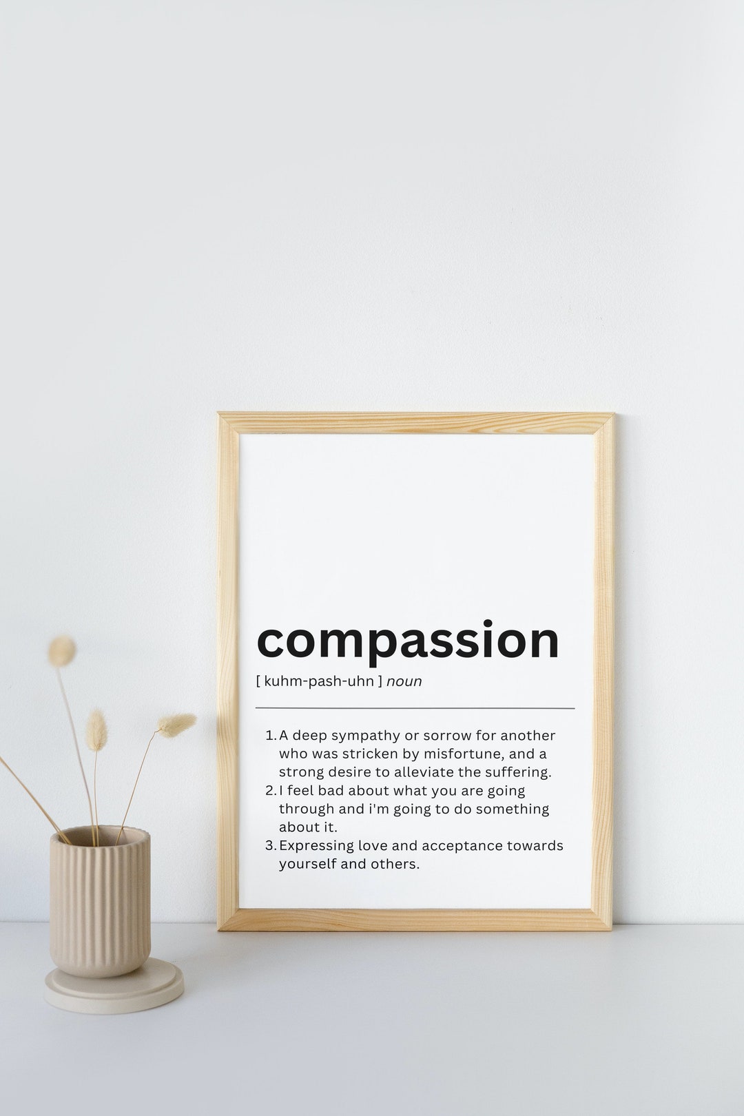 Compassion Definition - Art Work, Definition Wall Art, Valentine's Day ...