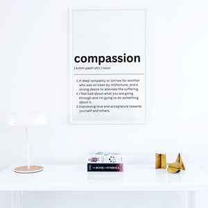 Compassion Definition Art Work, Definition Wall Art, Valentine's Day ...