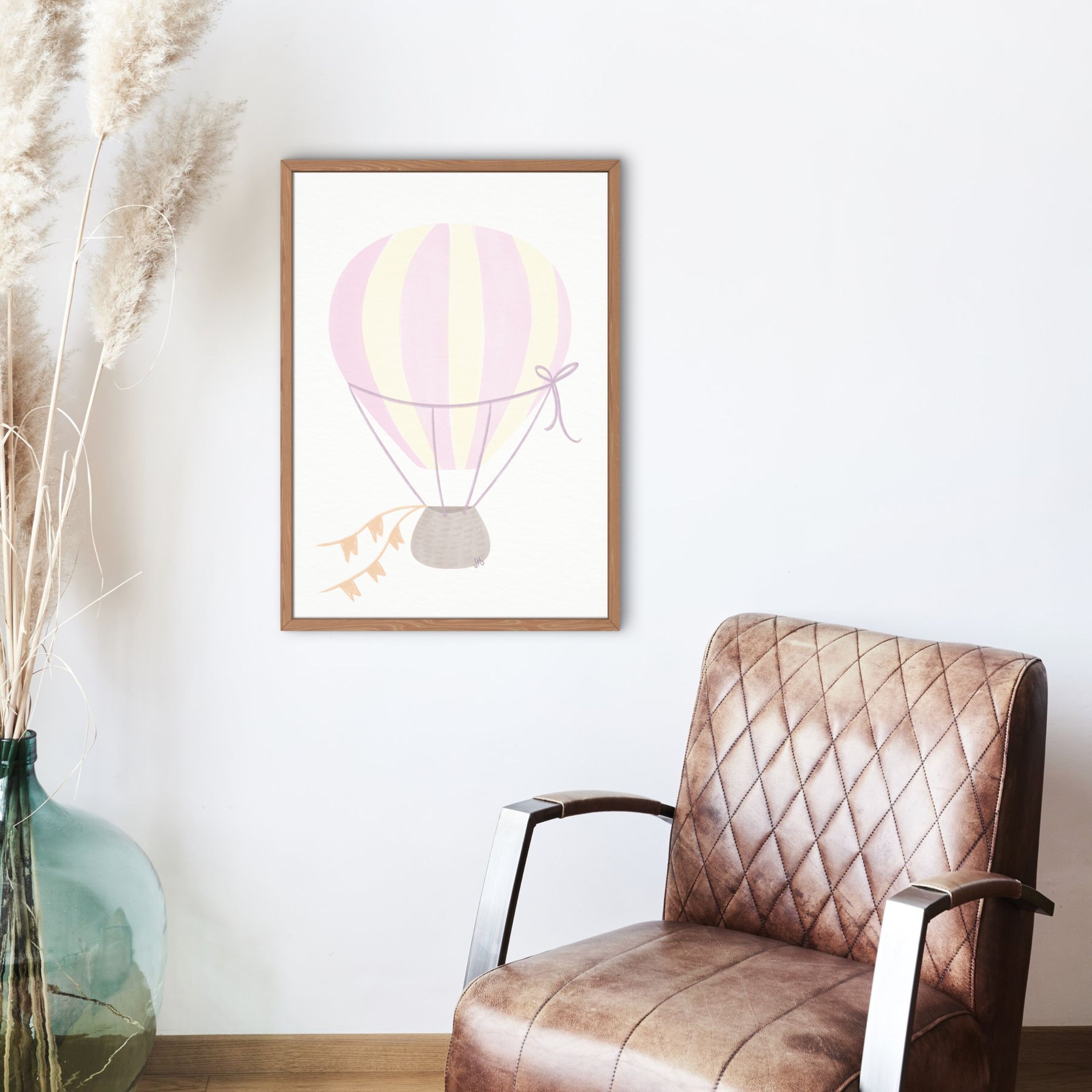 Hot Air Balloon Watercolor Nursery Art Original Watercolor Wall Art ...