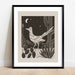 Road Runner at Dusk Linocut Print-inspired Wall Art Eclectic Nature ...
