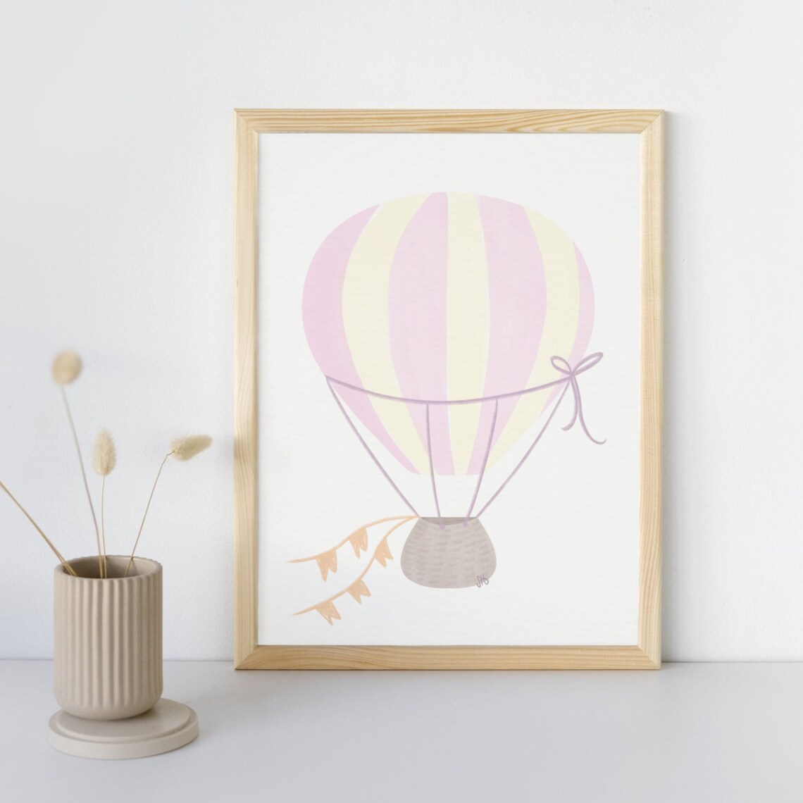 Hot Air Balloon Watercolor Nursery Art Original Watercolor Wall Art ...