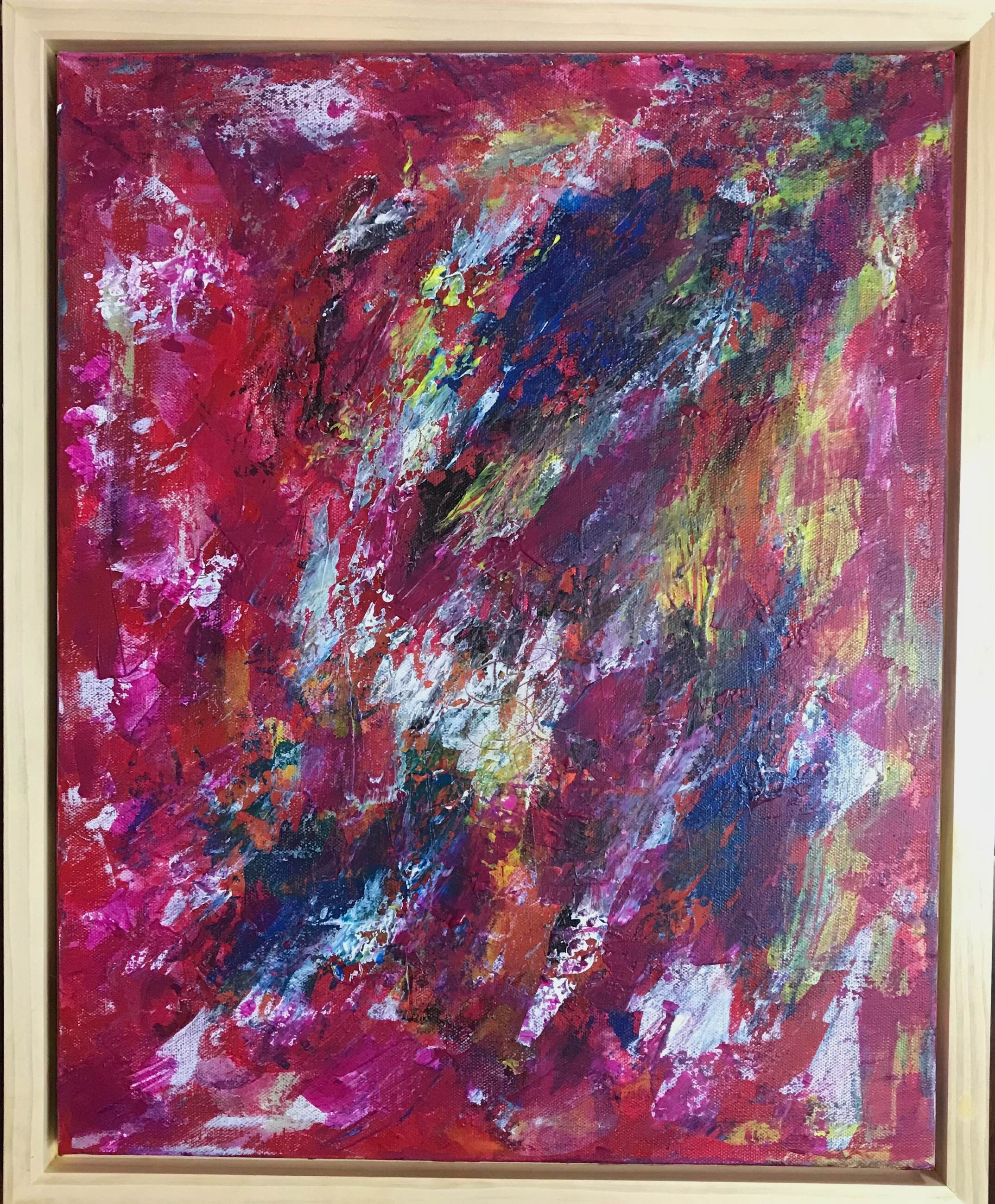 Jubilation Abstract Art Wall Art Pink Red Colorful - Etsy