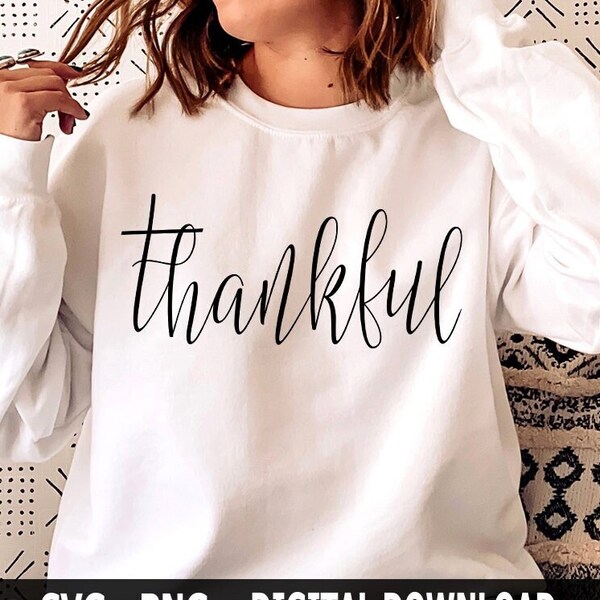 Thankful Svg - Etsy