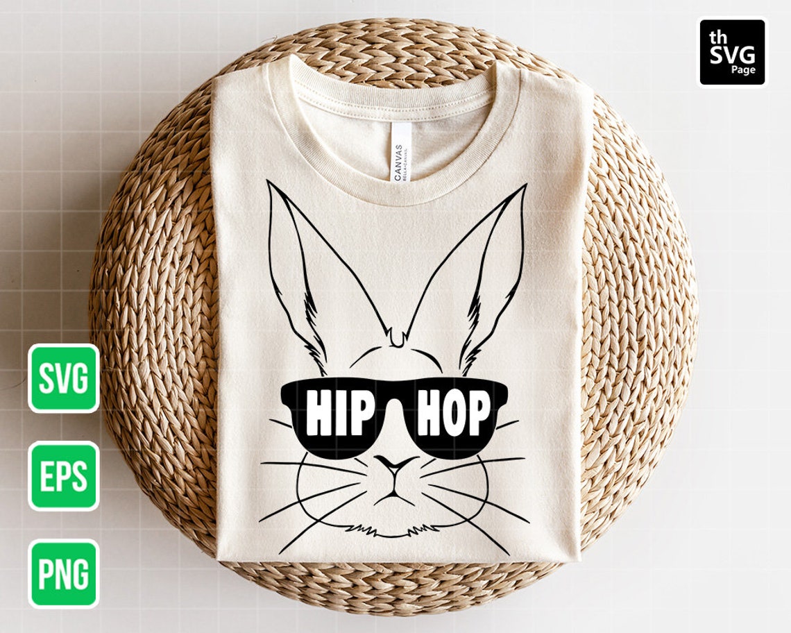 Hip Hop Bunny Svg Easter Bunny Svg Kids Easter Svg Cute - Etsy