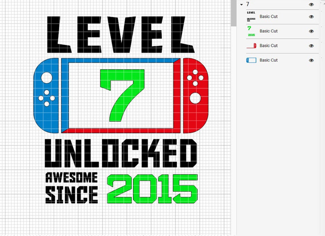Level 7 Unlocked SVG Unlocked SVG 7th Birthday Boy Gamer 7 - Etsy