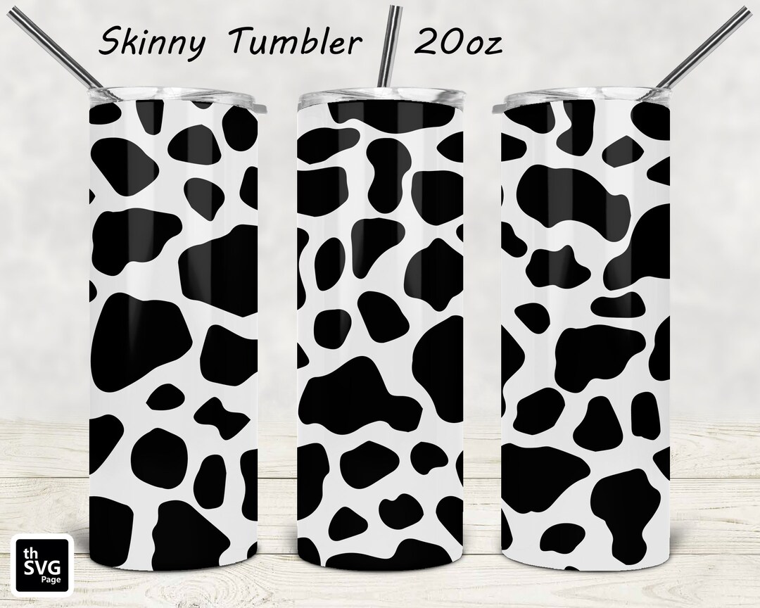 20 Oz Skinny Tumbler Cow Print Wrap Straight & Tapered - Etsy