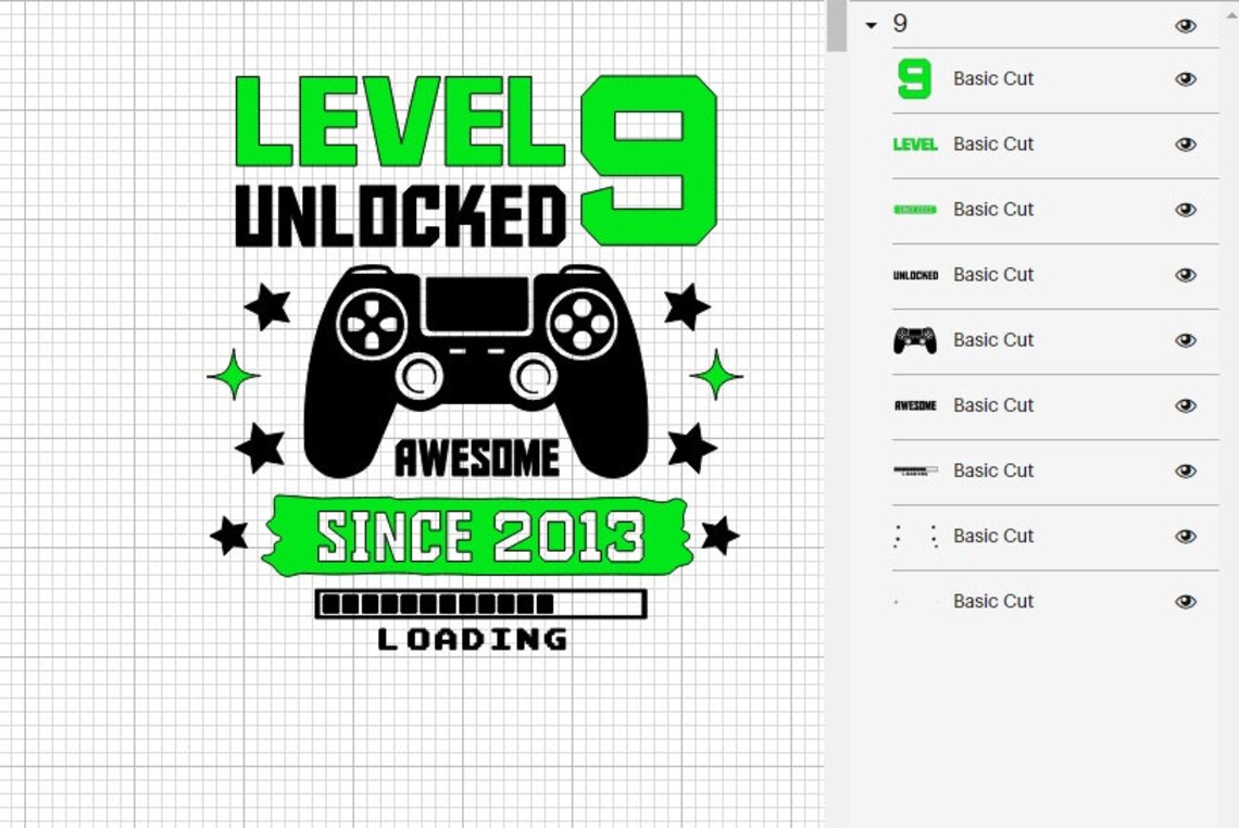 Level 9 Unlocked SVG Boy Gamer Shirt Unlocked SVG 9th | Etsy