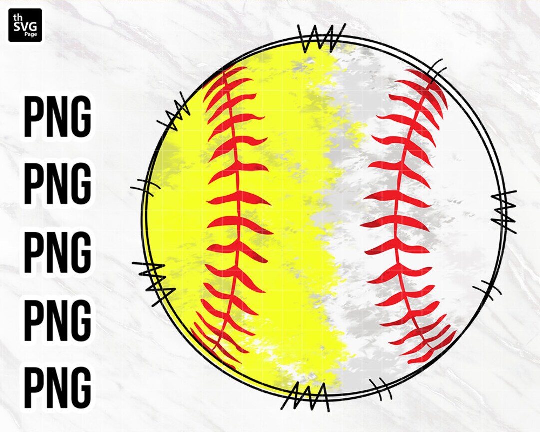 Baseball Png Half Baseball Softball Png Game Day Half - Etsy