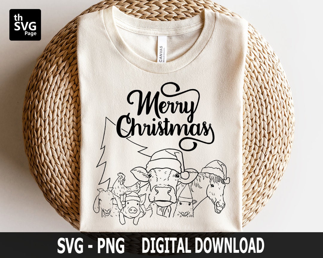 Christmas Farm SVG, Christmas Svg, Christmas Farm Animals, Christmas ...