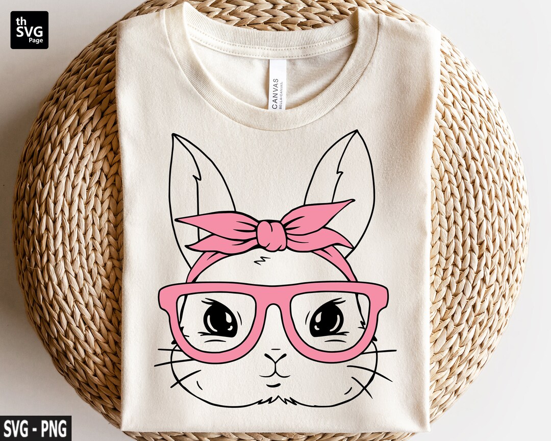 Easter Bunny SVG, Bunny Bandana Svg, Bunny Svg, Happy Easter Svg ...