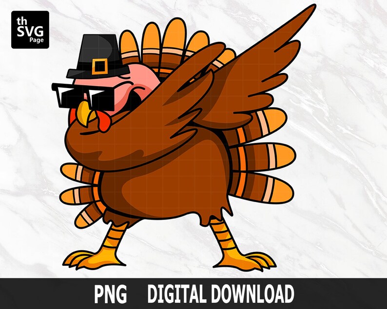 Dab Turkey PNG, Thanksgiving Png, Cute Turkey Png, Kids Turkey Png ...