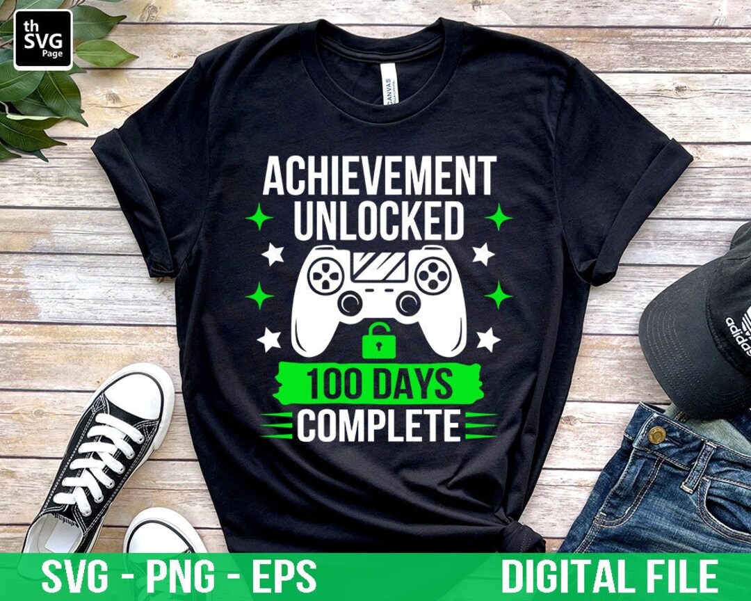 100 Days of School Unlocked SVG Level up Svg Unlocked Svg - Etsy