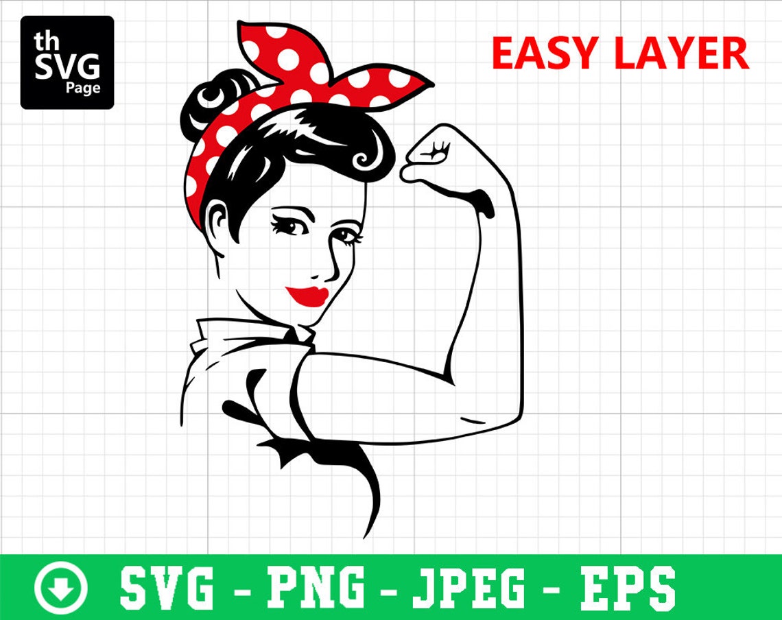 Rosie svg Rosie the Riveter svg Bandana svg Woman svg | Etsy
