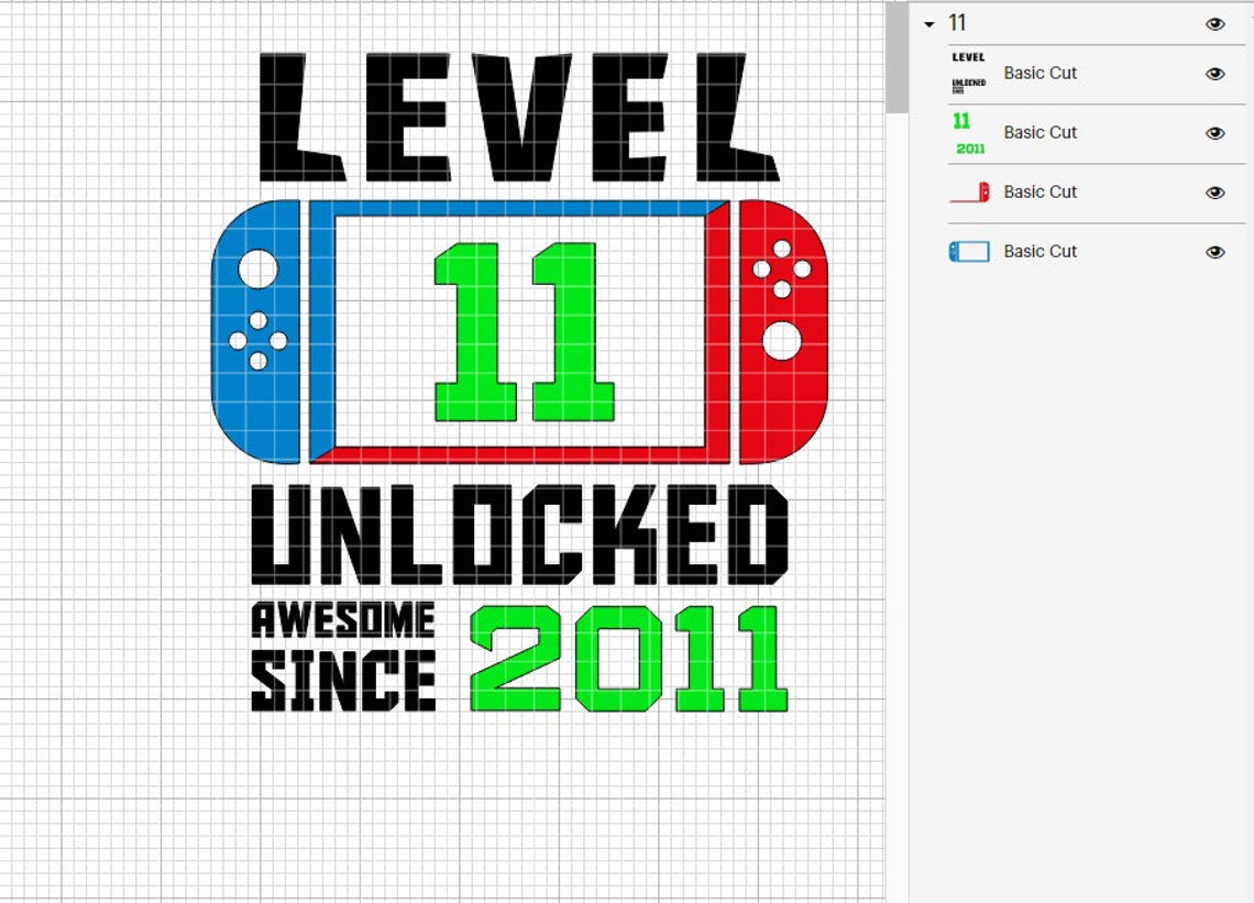 Level 11 Unlocked SVG Unlocked SVG 11th Birthday Boy Gamer - Etsy