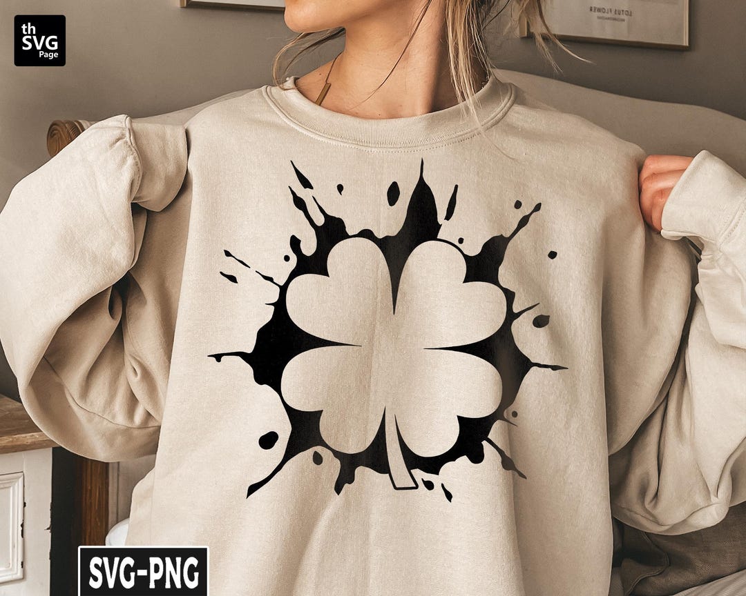 Splatter Clover Svg, St Patrick's Day Svg, Shamrock Svg, Lucky Svg, Lucky Shamrock, Clover Svg ...