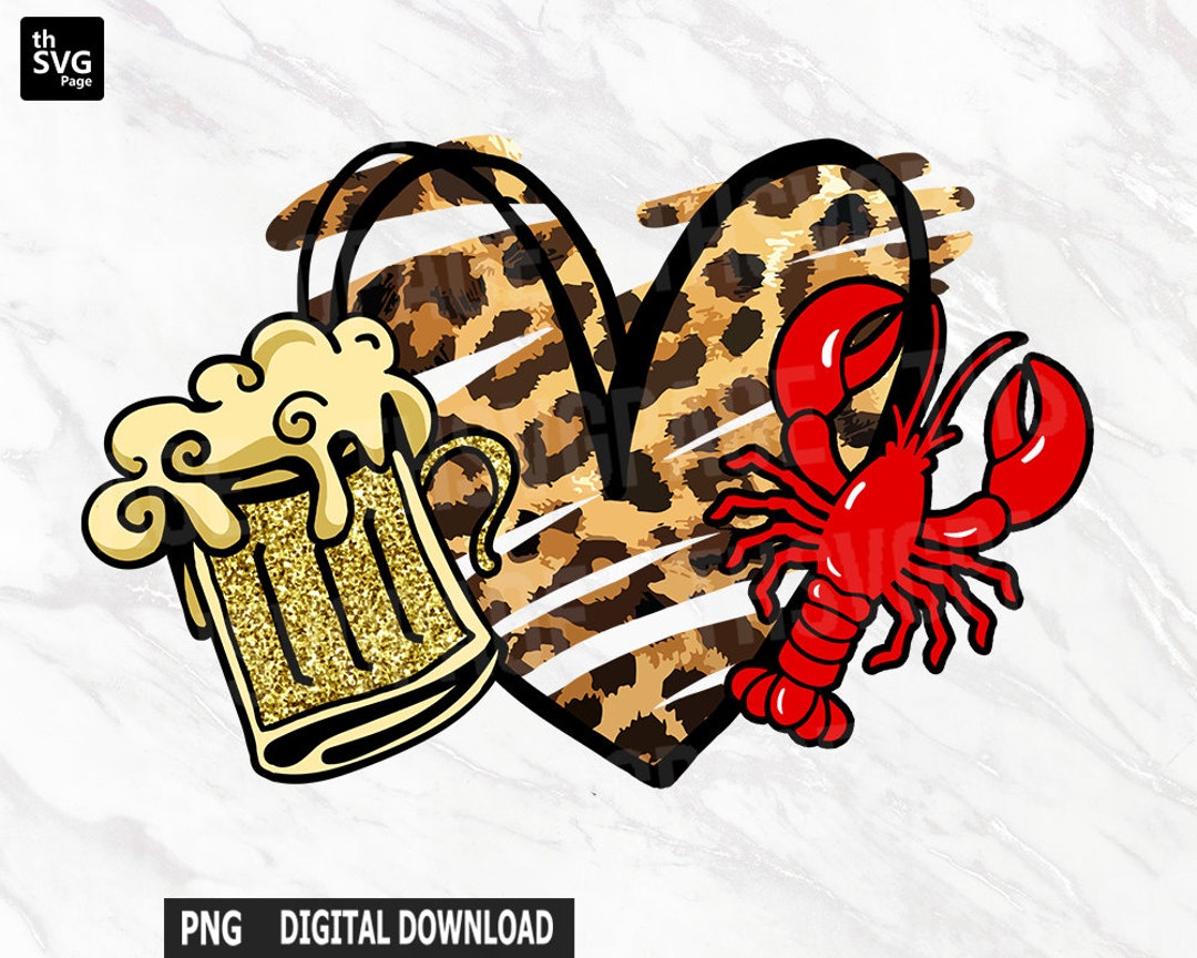 Beer Love Crawfish PNG, Crawfish Leopard Png, Crawfish Season Png ...