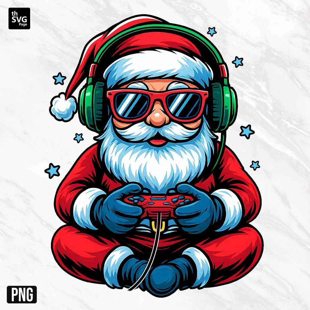 Christmas Gamer PNG, Boys Christmas Png, Santa Hat Png, Video Game Png ...