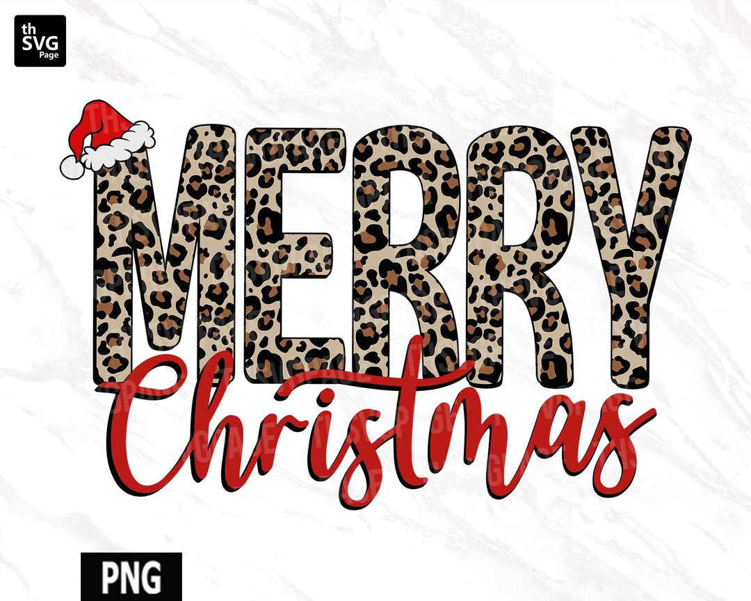 Merry Christmas Leopard Print Png, Merry Christmas Png, Christmas Png ...