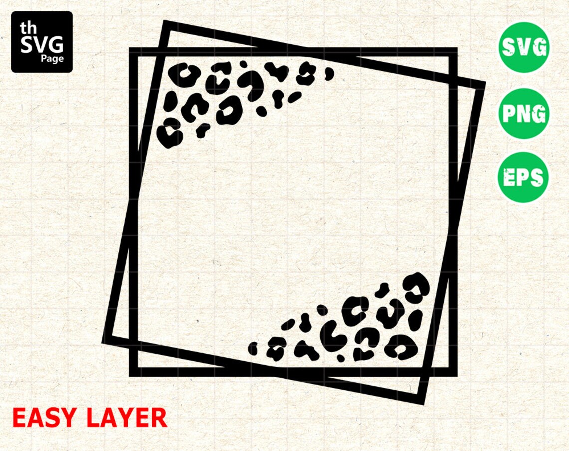 Leopard Frame Svg Leopard Print Svg Mom Life Svg Mothers - Etsy