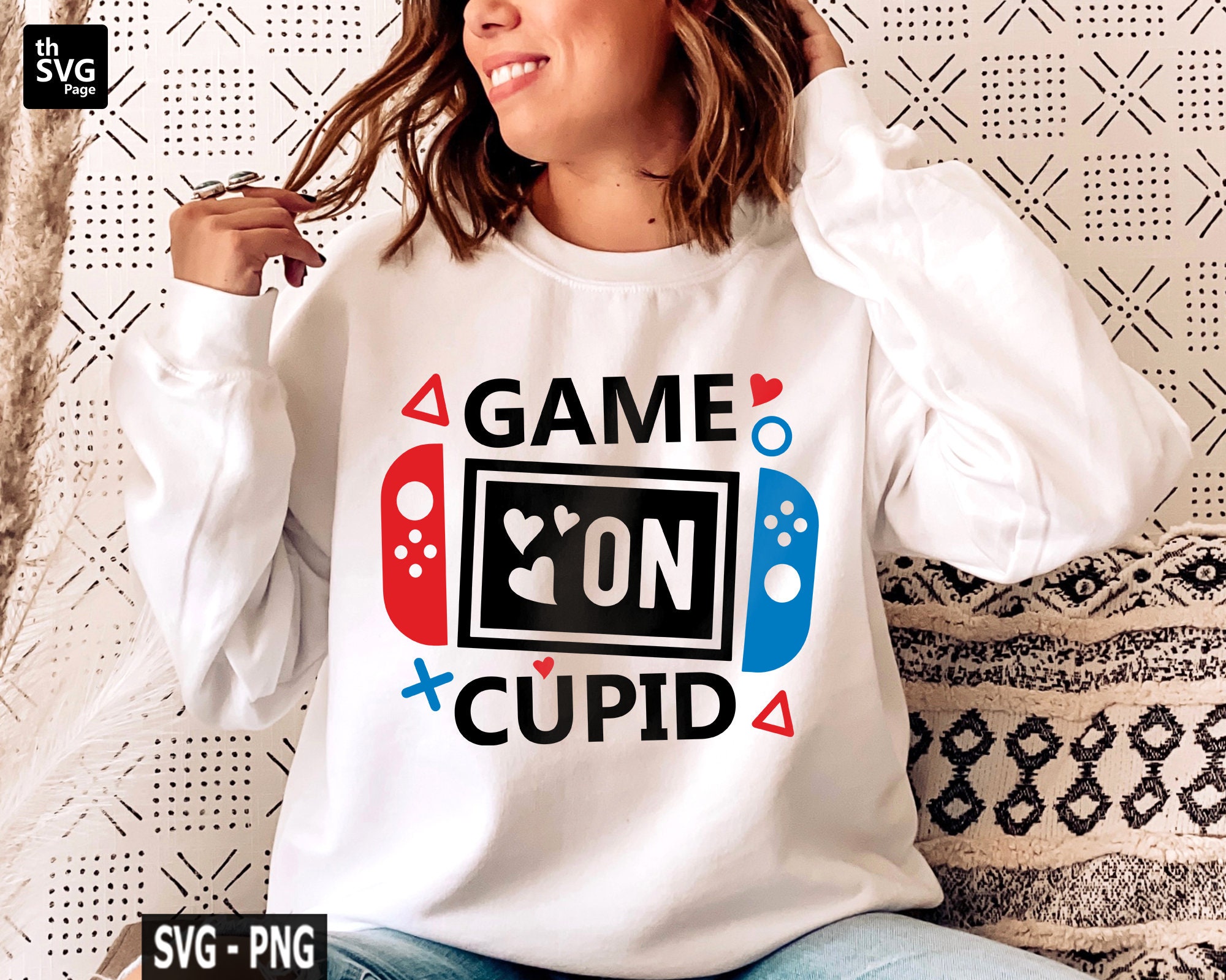 Game on Cupid Svg, Kids Valentine, Boys Svg, Valentine's Day Svg, Gamer ...