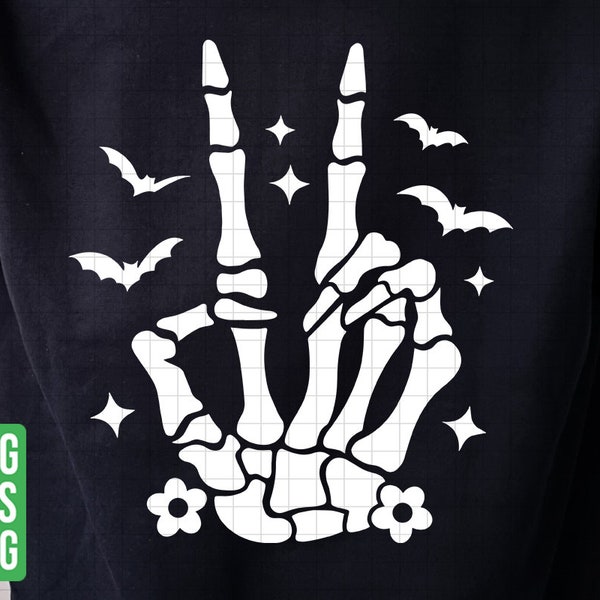 Ghost Peace Sign Svg - Etsy
