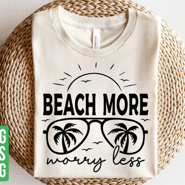 Beach More Worry Less Svg - Etsy