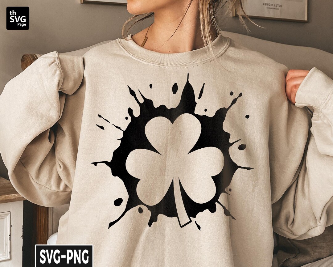 Splatter Clover Svg, Shamrock Svg, St Patrick's Day Svg, St Pattys Svg, Lucky Svg, Lucky ...