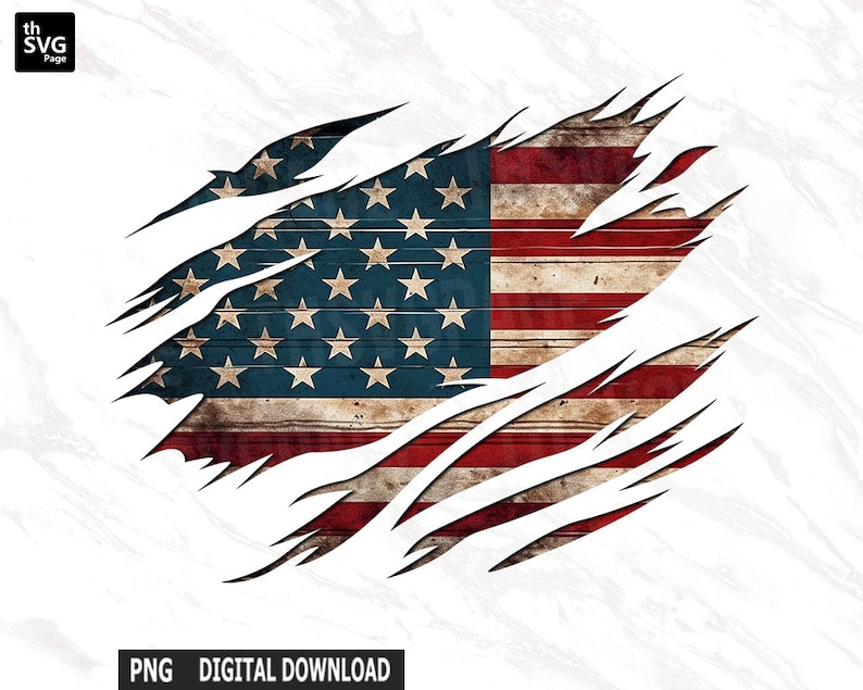 Usa Flag Claw Png, Vintage American Flag, American Flag Png, Ripped Png ...