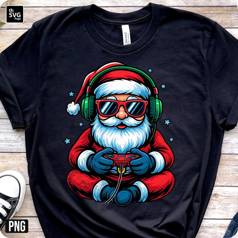 Christmas Gamer PNG, Boys Christmas Png, Santa Hat Png, Video Game Png ...