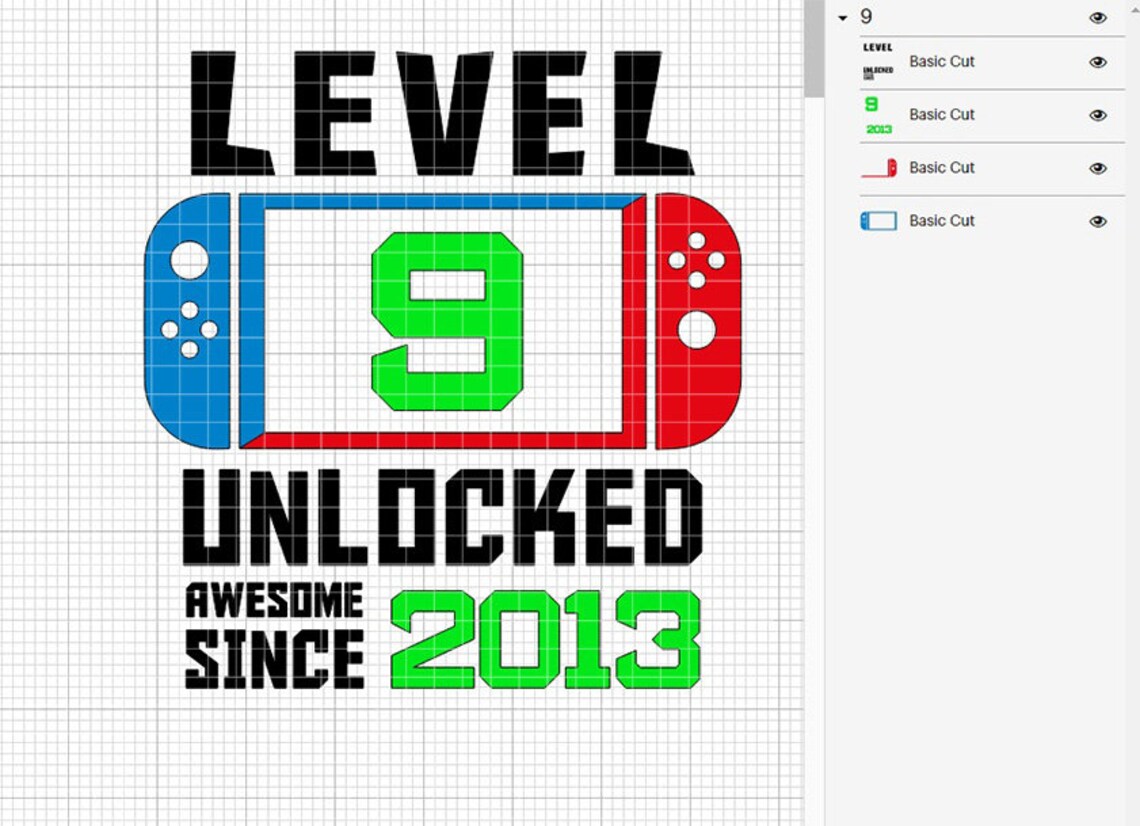 Level 9 Unlocked SVG Unlocked SVG 9th Birthday Boy Gamer 9 - Etsy